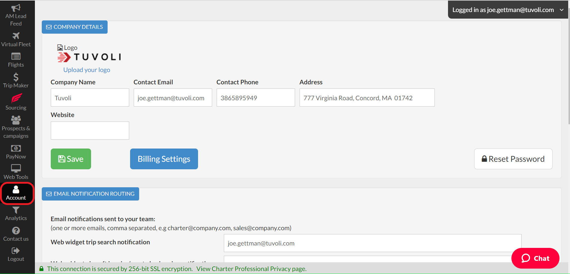 FlyEasy - Account Page – Tuvoli