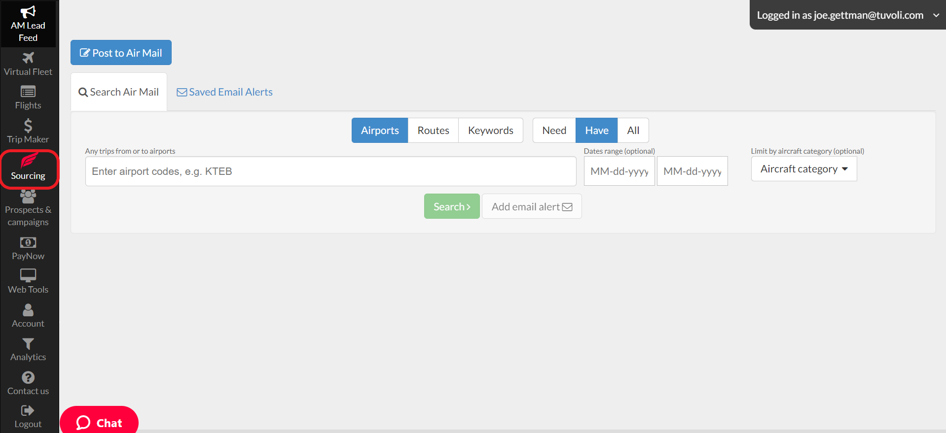 FlyEasy - Sourcing Page – Tuvoli